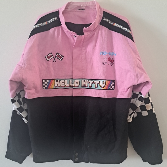 Sanrio | Jackets & Coats | Hello Kitty Sanrio Racing Jacket Pink Size ...